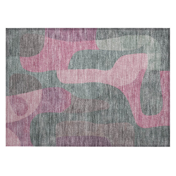 Bungalow Rose Machine Washable Indoor/Outdoor Xhevrie Blush Rug | Wayfair